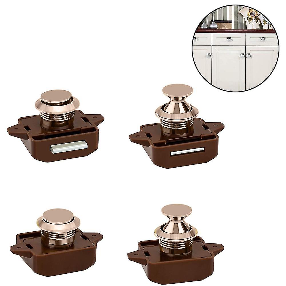Push Button Latch Push Door Lock Catch Kit - 5 Pcs Keyless For Wardrobe ...