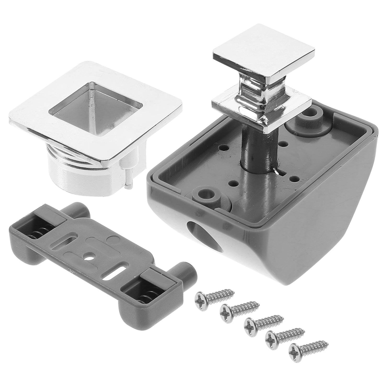 Push Button Latch Zinc Alloy Cupboard Drawer Cabinet Keyless Latch Lock ...