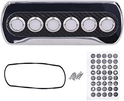 Push Button Switch 12V 20A 6 Gang Carbon Fiber Switch Panel RV Switch ...