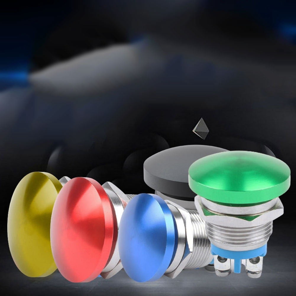 Push Button Switch 3A Stainless Steel 19Mm 1No Contact Metal Push ...
