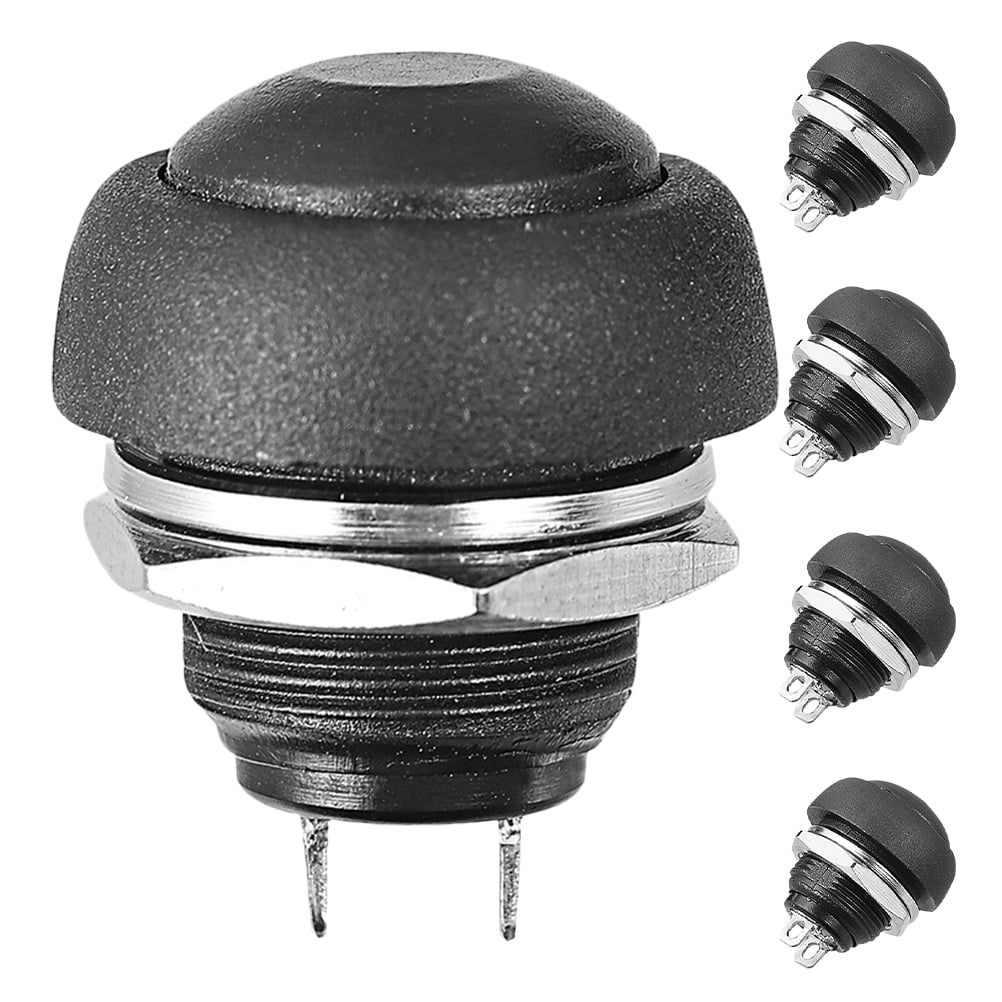 Amosfun Latching Push Button Switch for Home Use, Durable Black Plastic ...