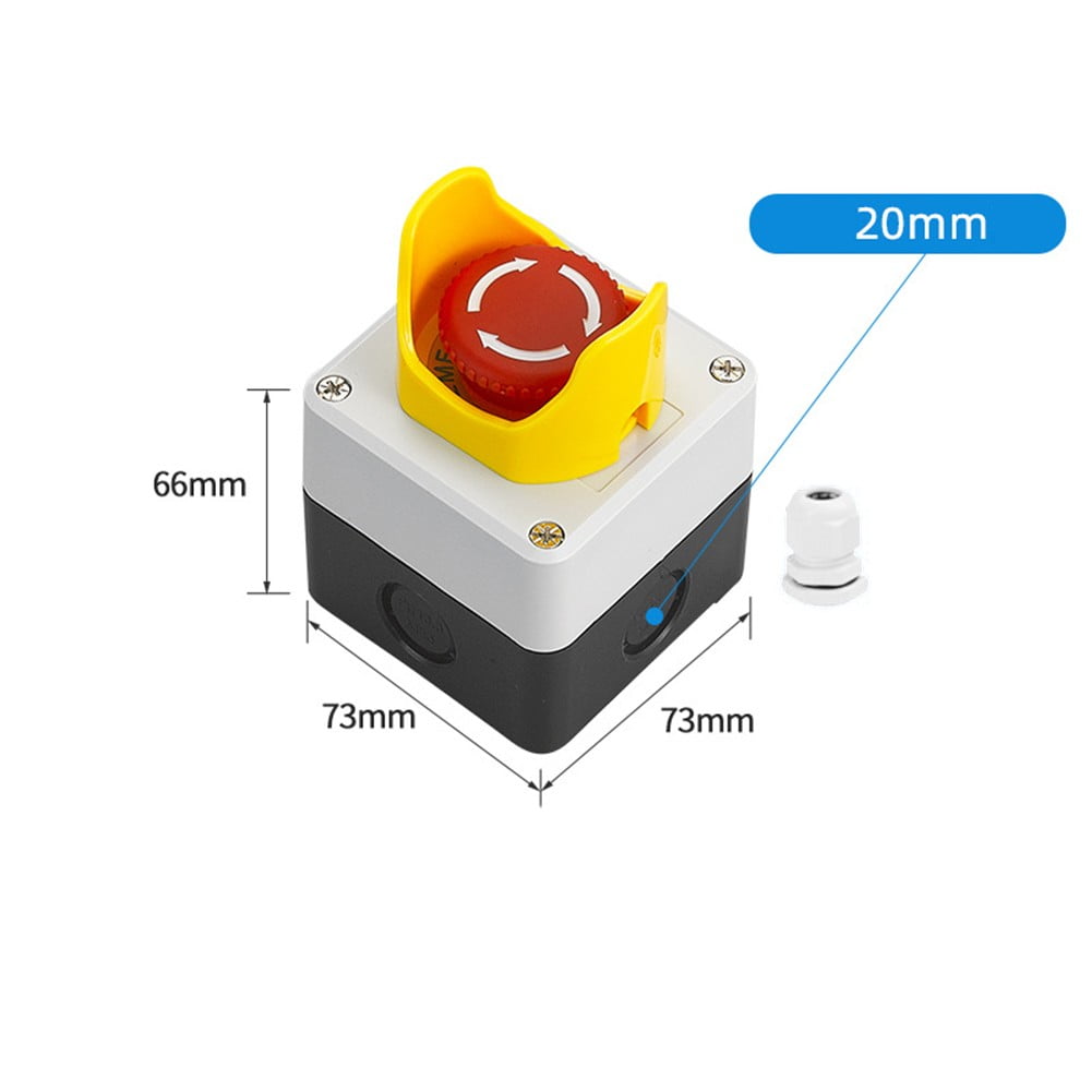 Push Button Switch Control Box 22mm Inch with Button Waterproof And ...