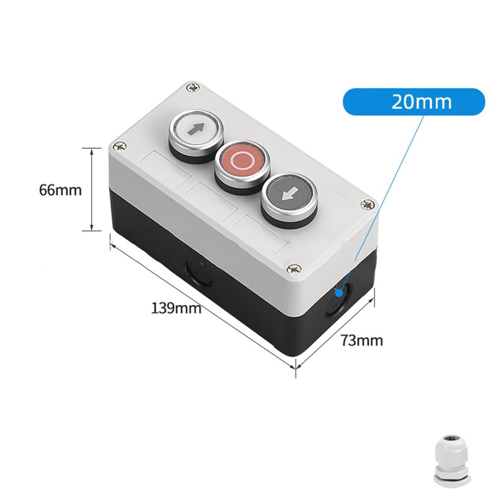 Push Button Switch Control Box 22mm Inching with Button Waterproof And ...