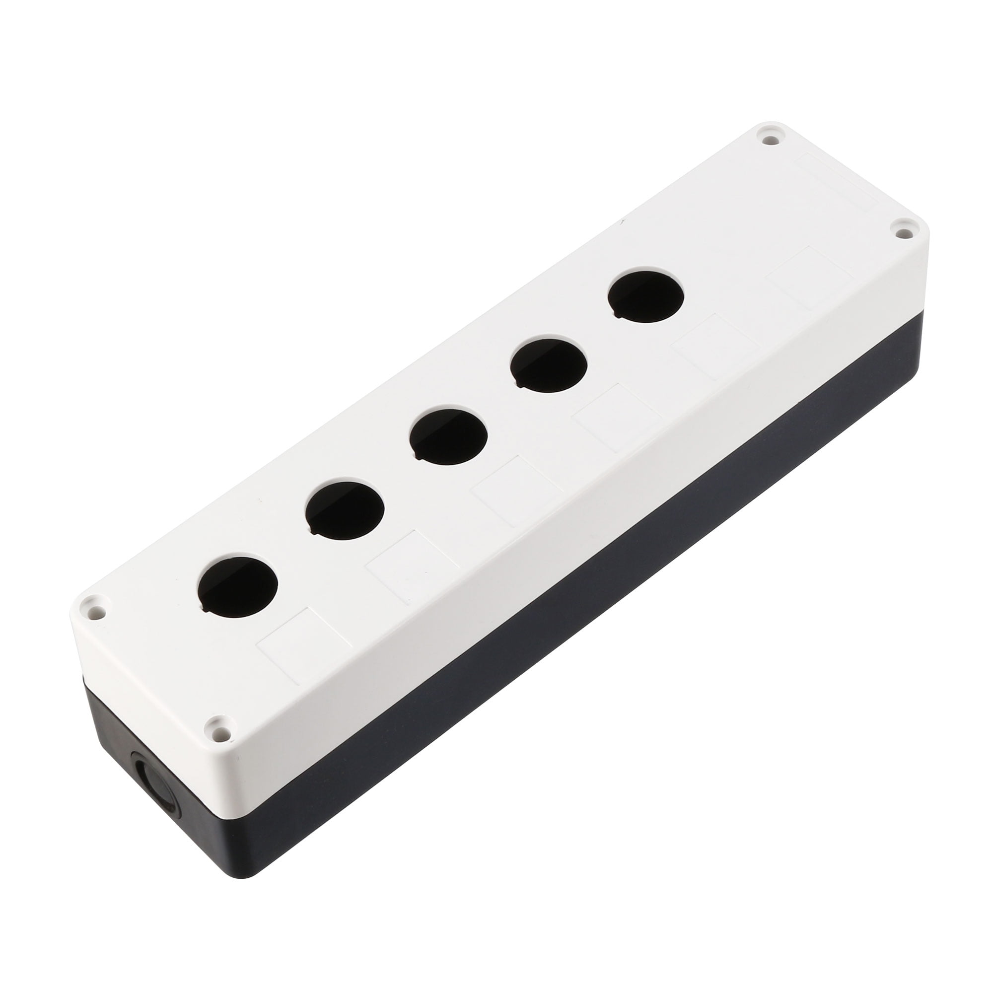 Push Button Switch Control Station Box 22mm 5 Button Holes White and ...