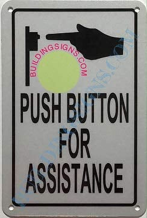 Push Button for Assistance Sign (Reflective !!!,Aluminium-Rust Free ...
