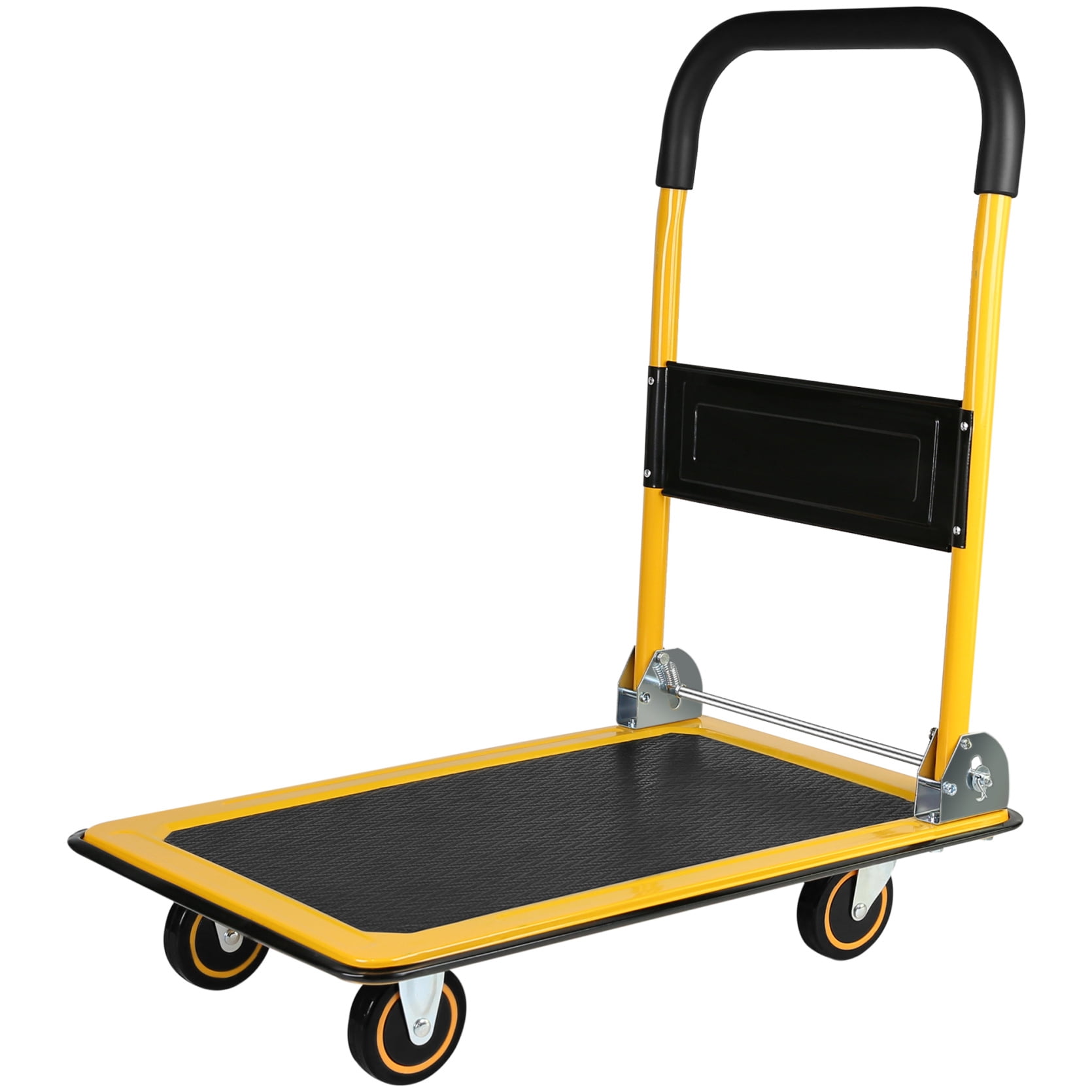 Push Cart Dolly, 330LB Heavy Duty Folding Hand Truck with 360 Degree ...