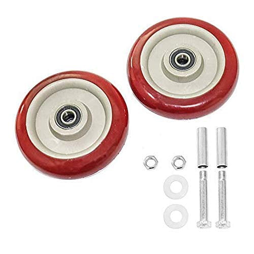 Push Cart Wheels, Heavy Duty 4 Inch PU Caster Wheels Bearings Repair ...