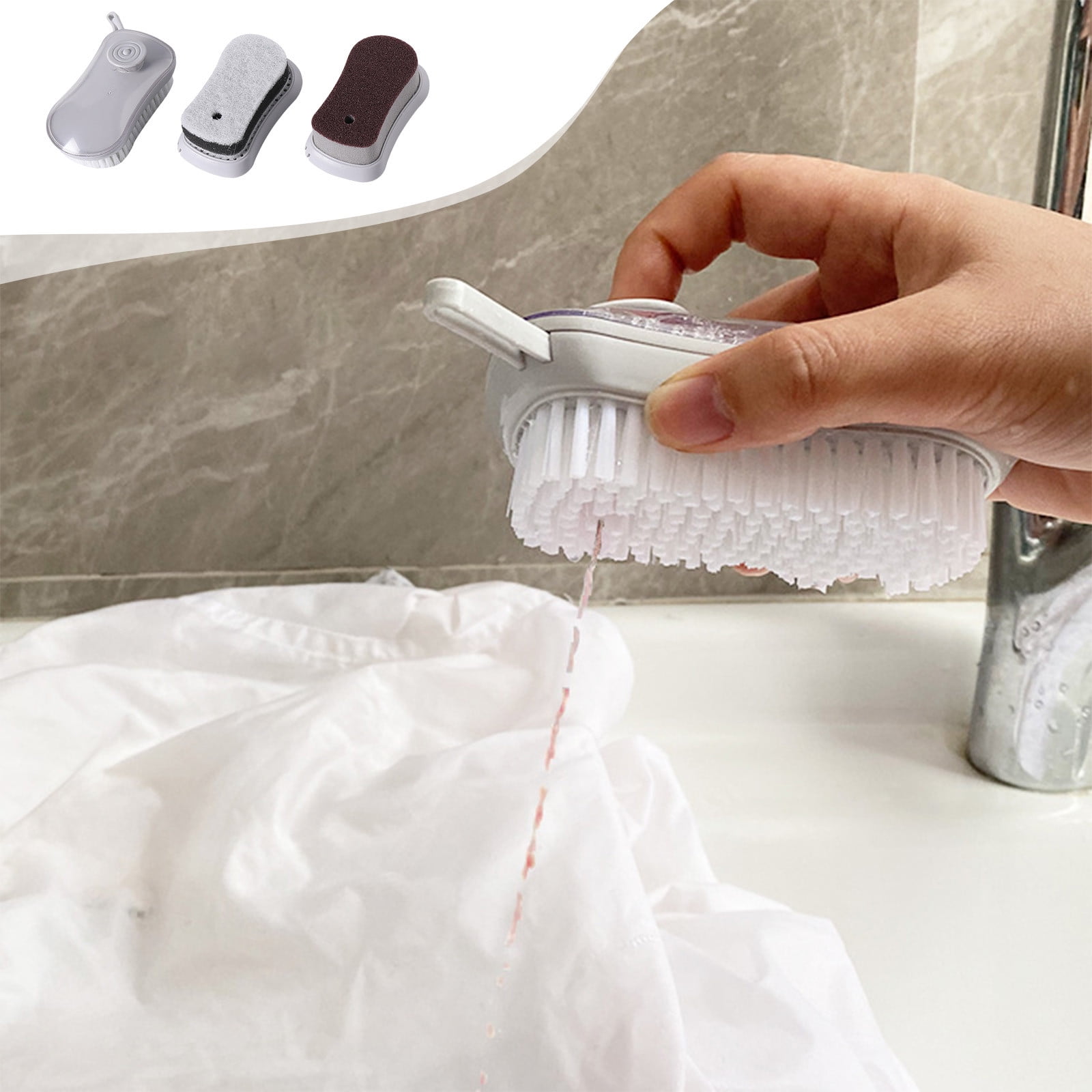 Push Down Automatic Liquid Cleaning Brush Multi-purpose Shoe Brush ...