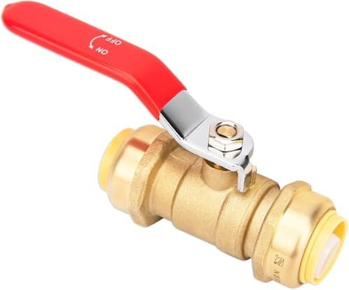 Push Fit Ball Valve 3/4 Inch Water Shut Off Valve for PEX Pipe, Copper ...