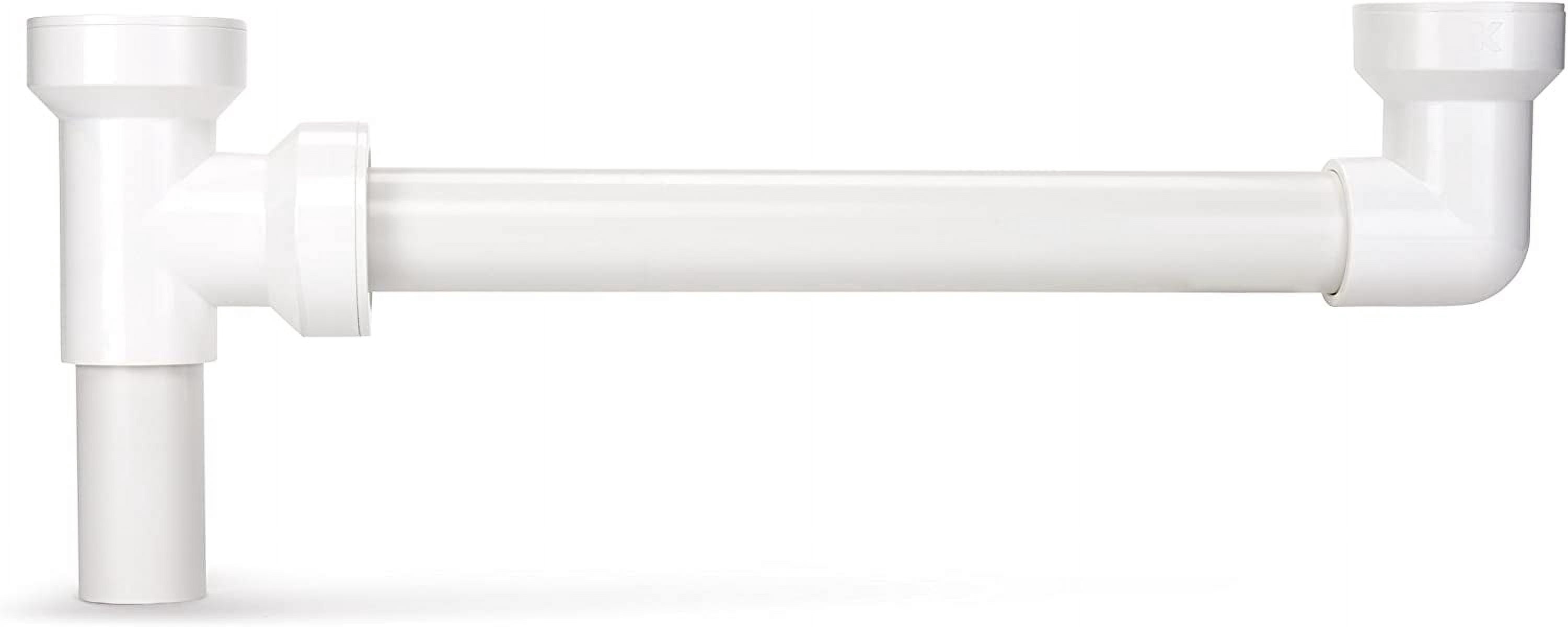 Push Fit Double Bowl Sink 16-in End Outlet Waste, White - Walmart.com