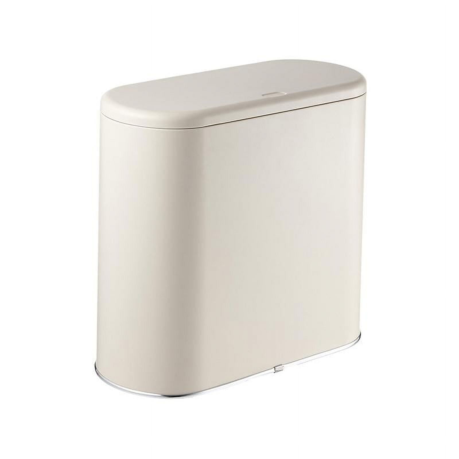 Push Garbage Bin Kitchen Bathroom Toilet Trash Can with Lid Rubbish ...