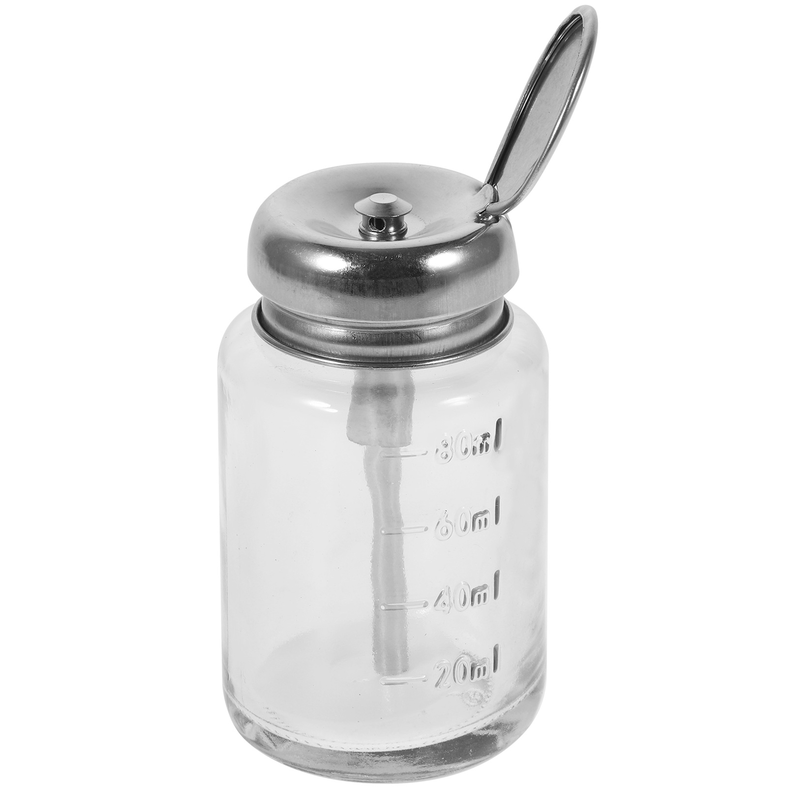 Push Glass Bottle Refillable Pump Bottles Nail Art Liquid Storage ...