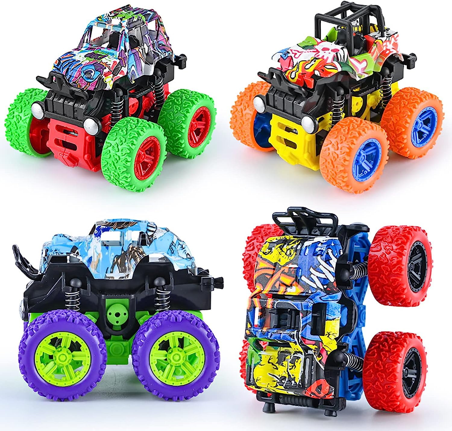 Push and Go Friction Powered Car,Toys for Boys 3-7 Years Old, Monster ...
