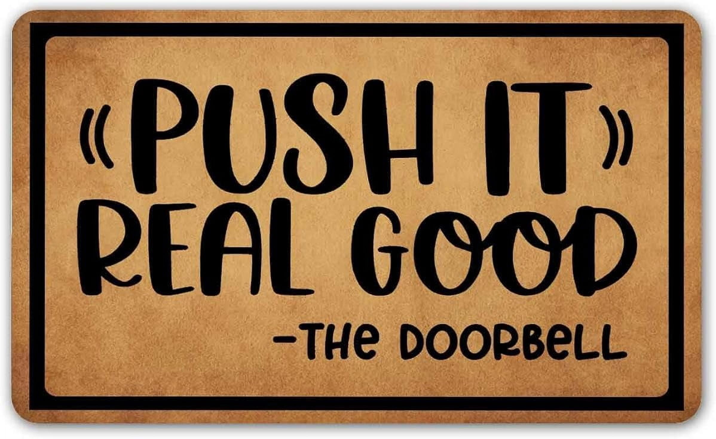 Push It Real Good Lucky Shamrock Doormat Welcome Mat Non-Slip Dust ...