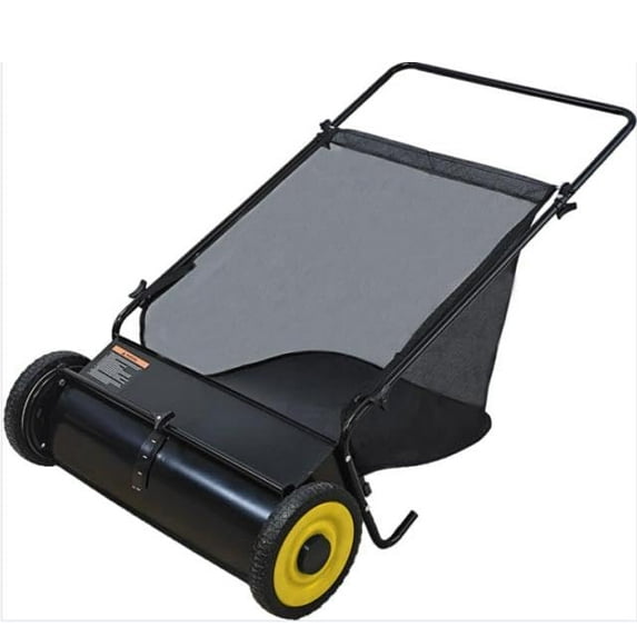 Push Lawn Sweeper, 26-Inch Width, 7 Cu. Ft. Hopper Capacity, 4 Spinning ...