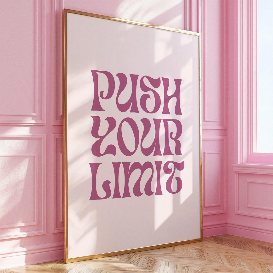 Push Your Limit Motivational Wall Art Inspirational Quote Print Retro ...