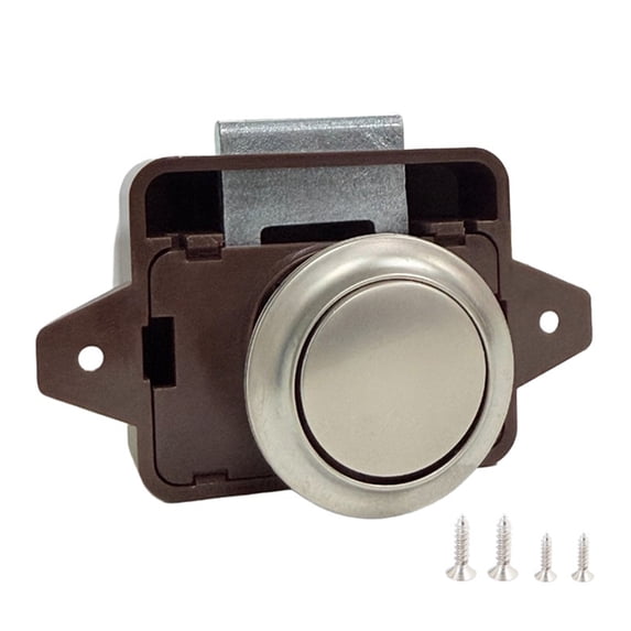Push Lock Keyless Cupboard Lock Furniture Hardware Push Button Latches ...