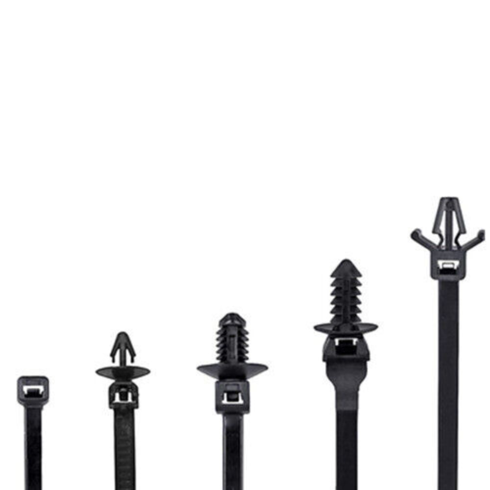 Push Mount Zip Ties Nylon Car Wire Harness Fastener Tie Management Wire ...