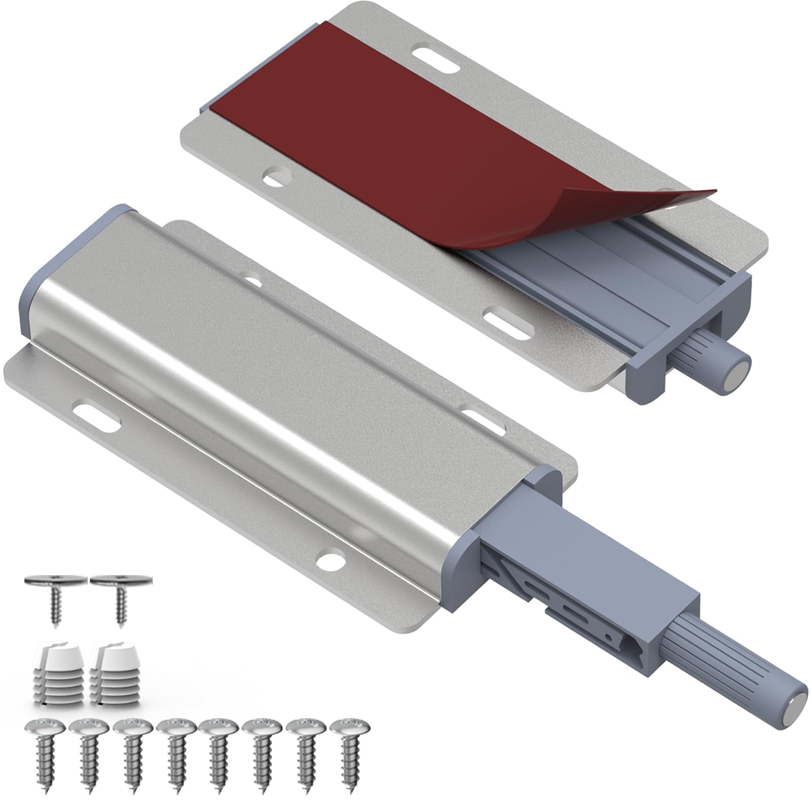 Push to Open Door Latch for Cabinet Door 2 Pack Magnetic Push to Open ...