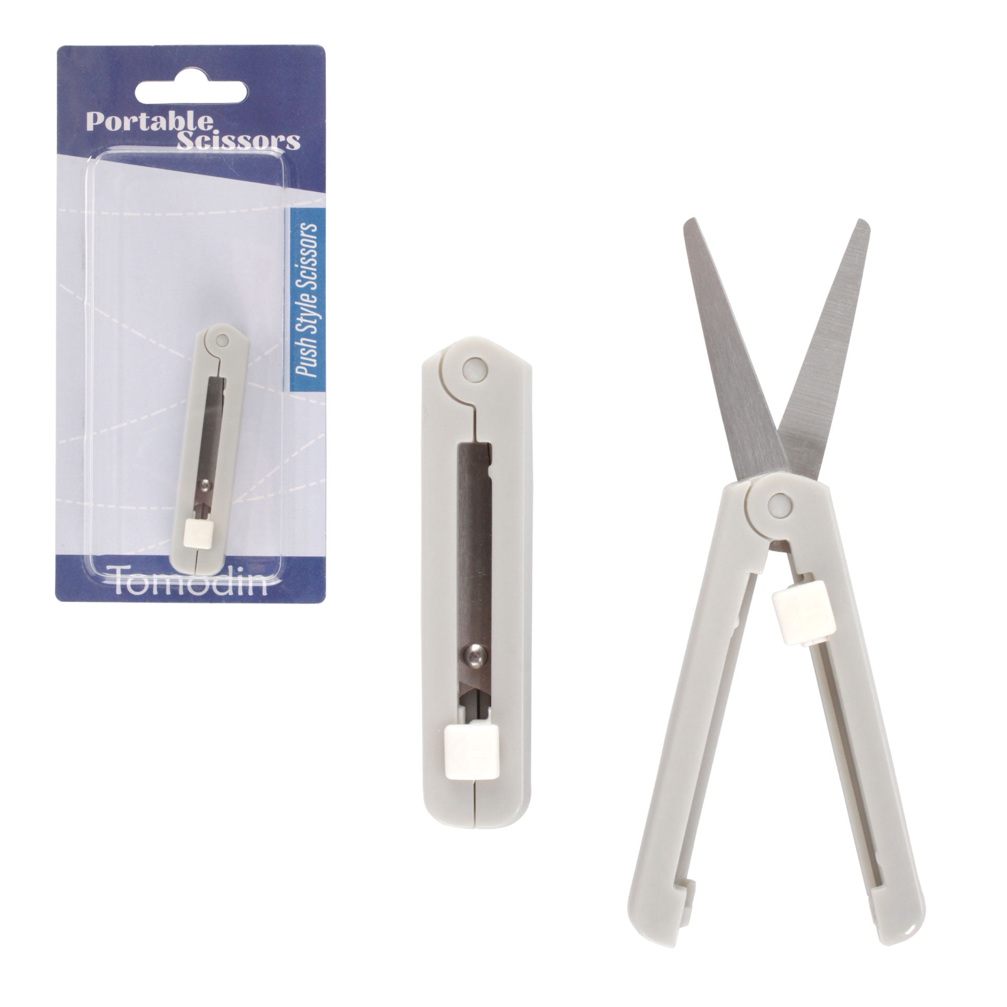 JubileeYarn Push Open Folding Safety Scissors - Grey - 1 Pair - Walmart.com