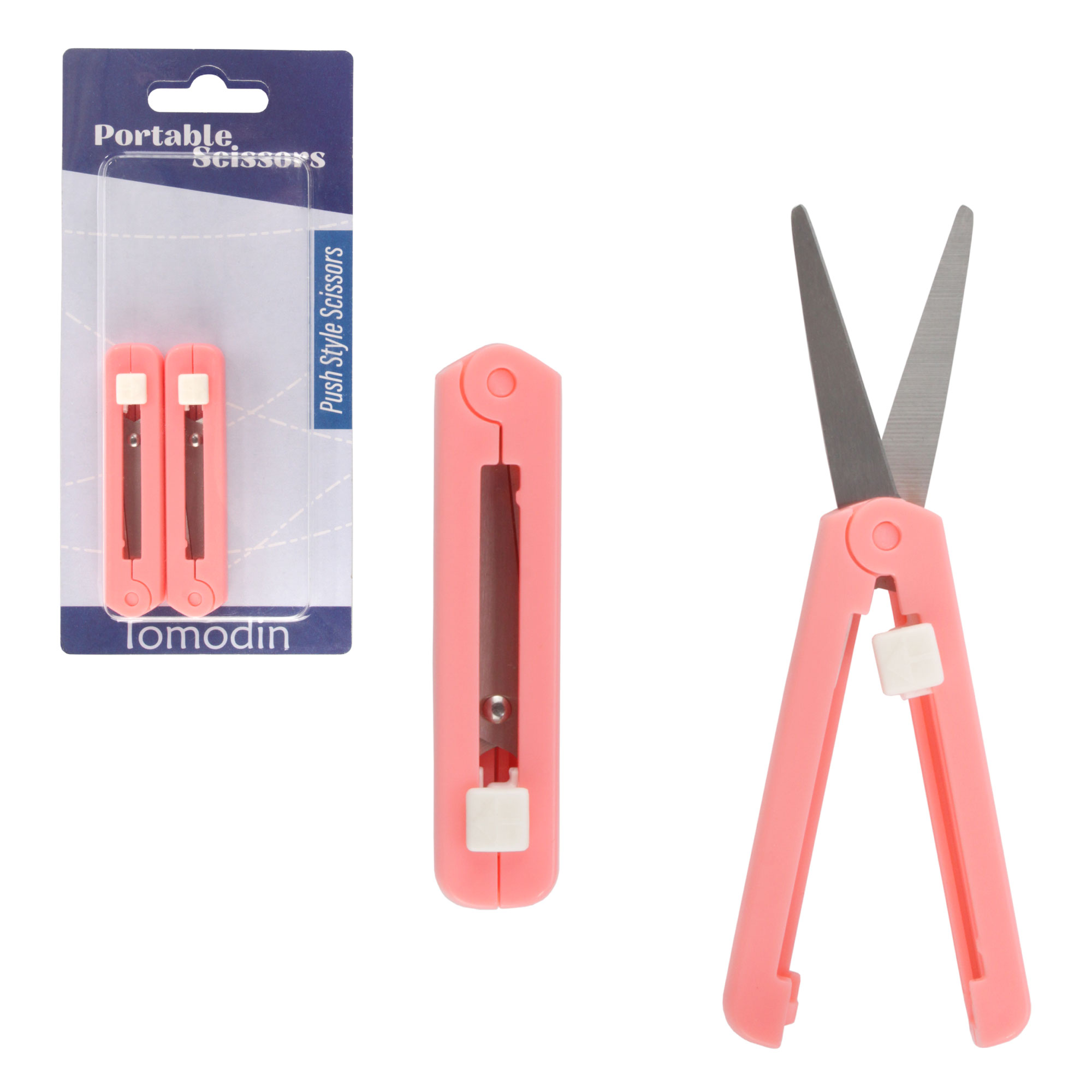 JubileeYarn Push Open Folding Safety Scissors - Pink - 2 Pairs ...