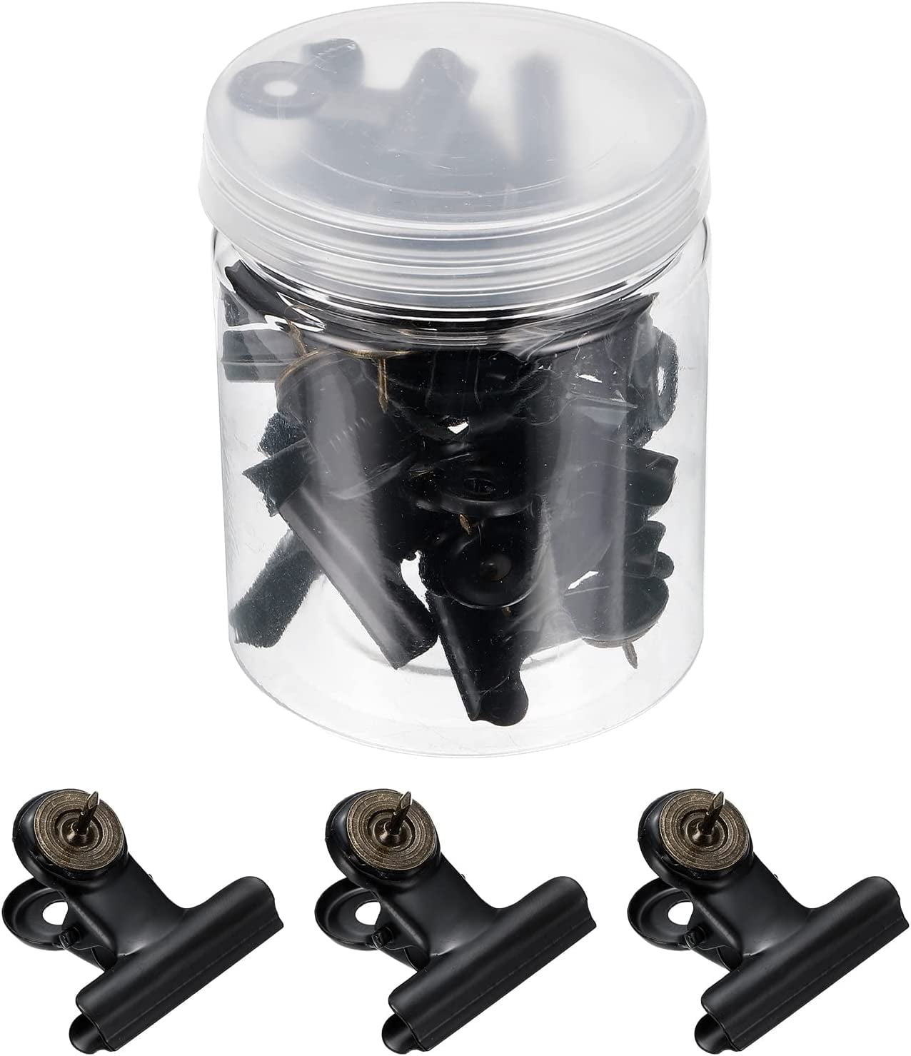 Push Pin Clips, 20 Pack Metal Thumb Tacks with Clip for Office Artwork ...