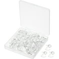 Push Pin Hooks, 100 Pack Plastic Head Wall Thumb Tacks Hanging Nails ...