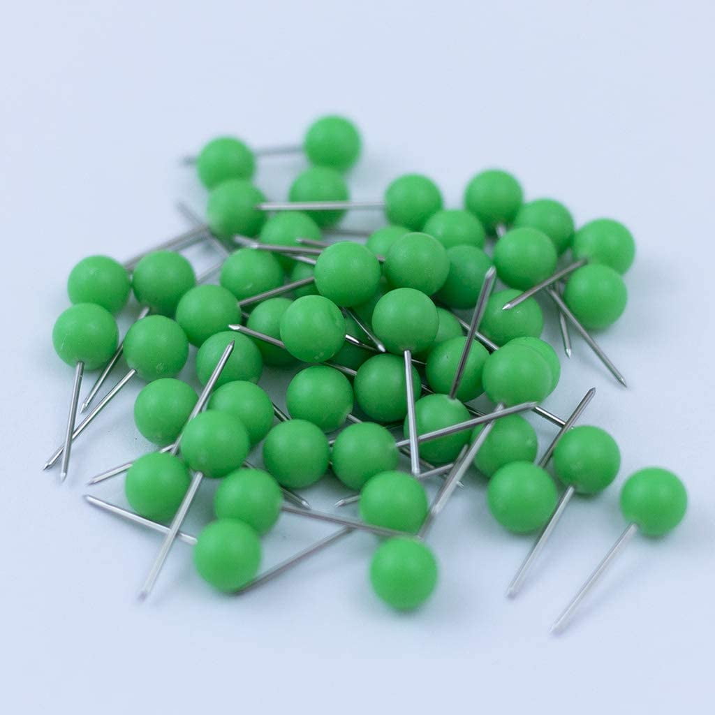 Push Pin Map Tacks - Light Green - 50 Push Pins - Walmart.com