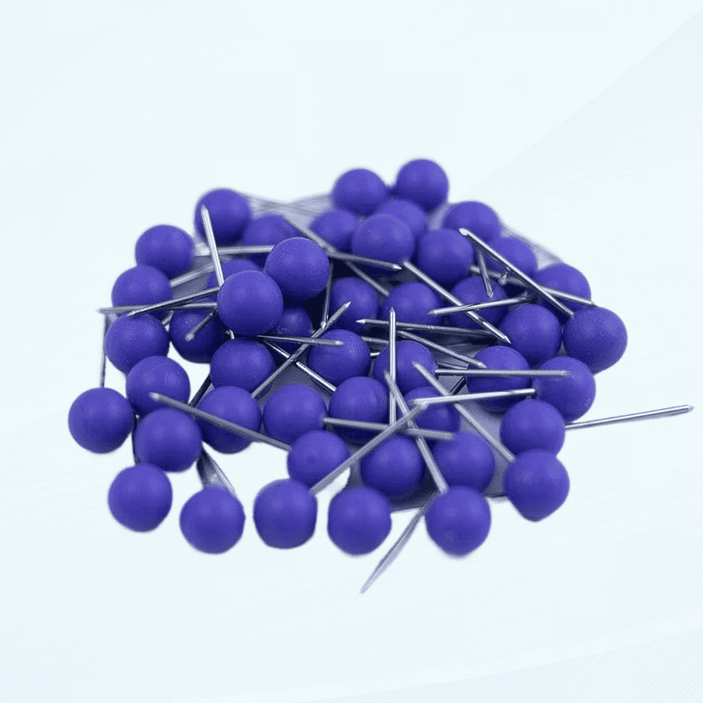 Push Pin Map Tacks - Purple - 50 Push Pins - Walmart.com