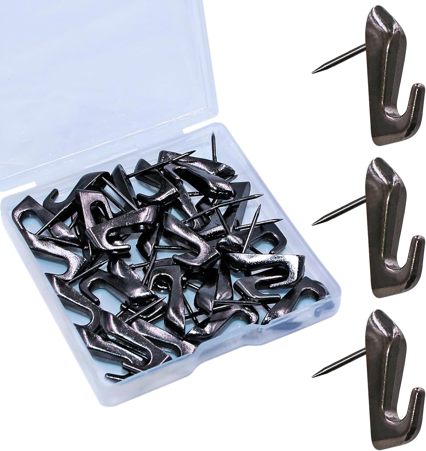 Push Pin Picture Hangers, 30 PCS Thumb Tacks for Wall Hanger ...