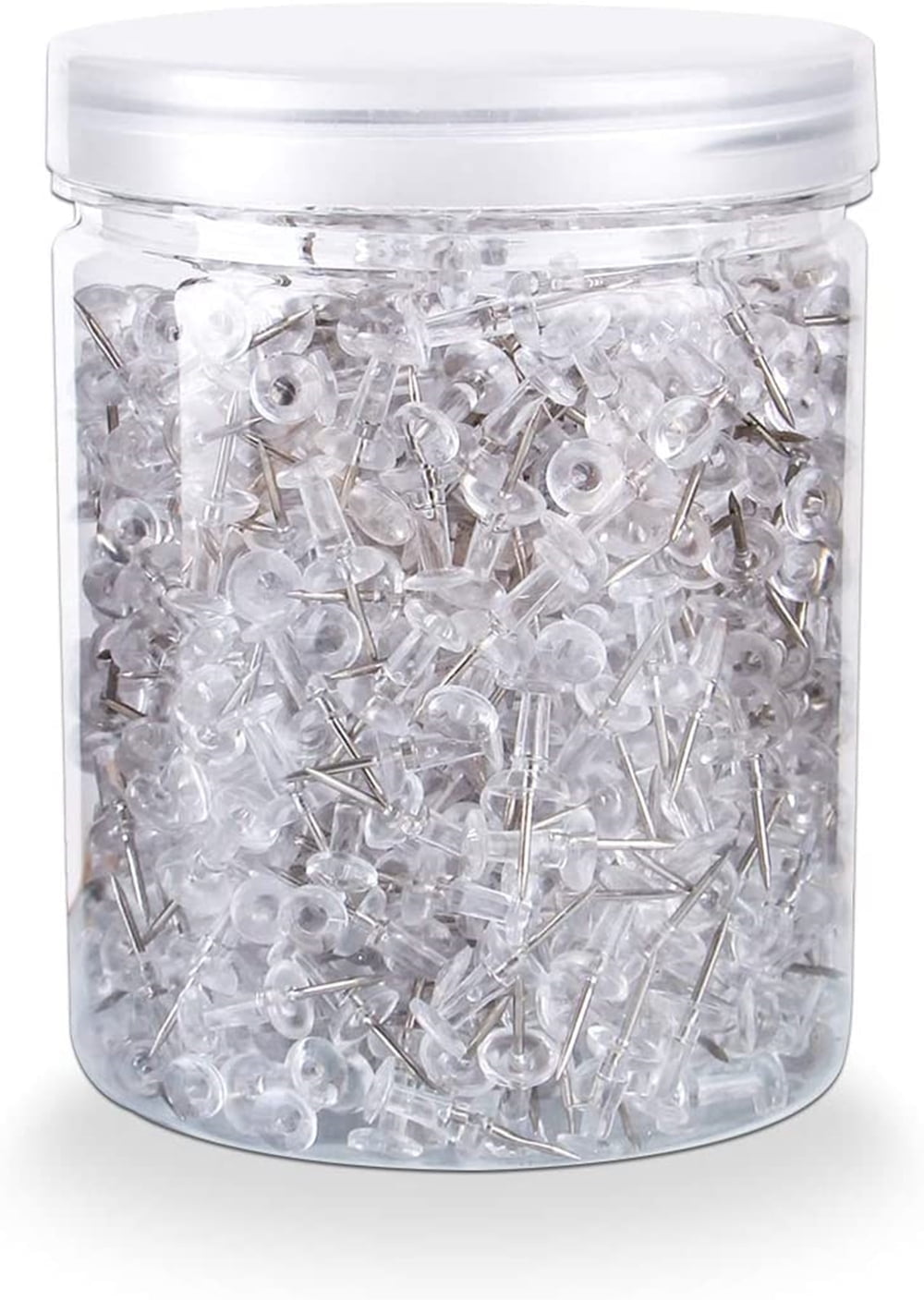 Push Pin,Scheam 500 Pcs Plastic Thumb Tacks Clear Push Pins Drawing ...