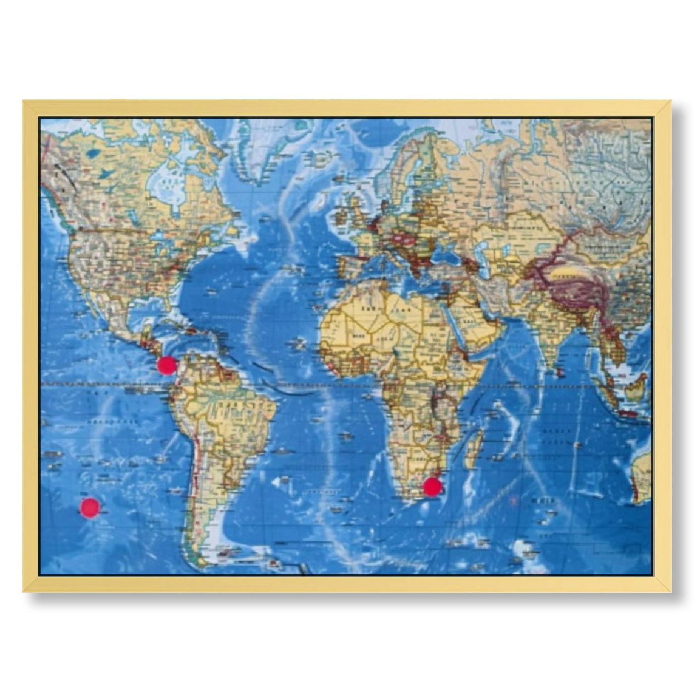 Push Pin Travel - Classic World, Black with Pins for Tracking Your ...