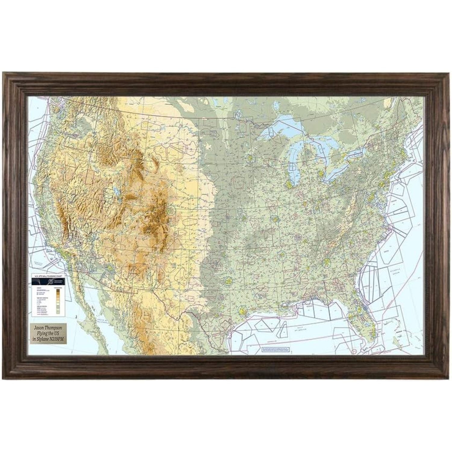 Push Pin Travel Maps Personalized Posters & Prints - USA VFR Pilot ...
