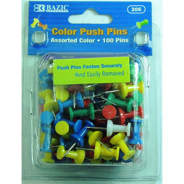 Push Pins 100Ct - 1 count only - Walmart.com