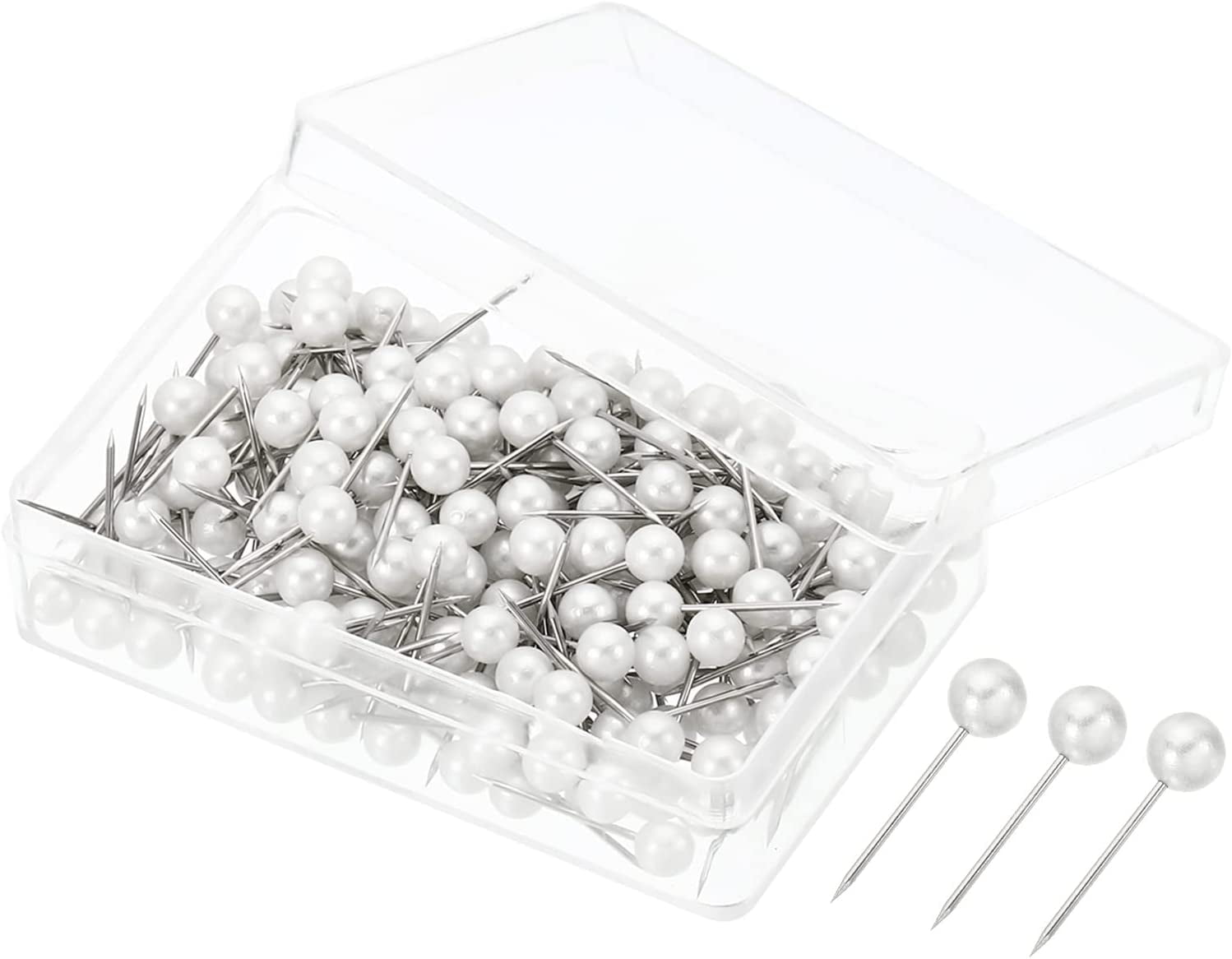 Push Pins, 200 Pack Round Head Map Tacks Thumb Steel Point for World ...