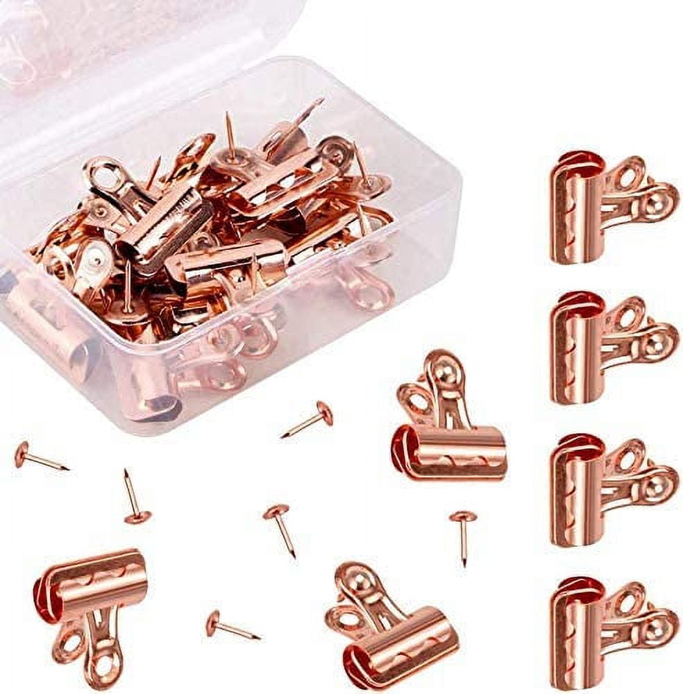 Push Pins Clips 30-Count, 30 Pack Bulldog Clips with Push Pins for ...