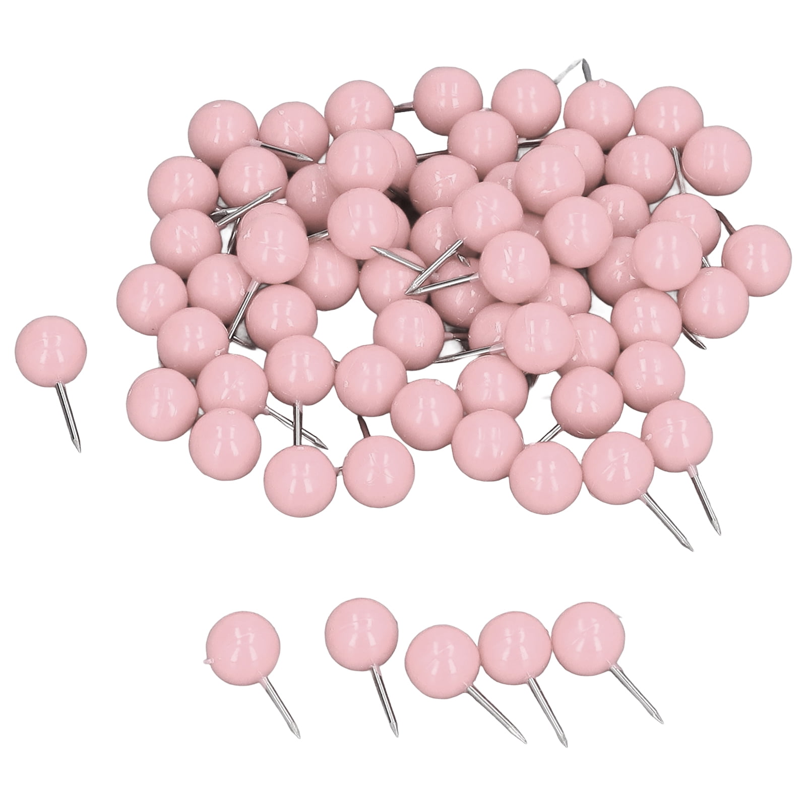 Walmart 100Pcs Decorative Push Pins Map Tacks, Pink, for Marking ...
