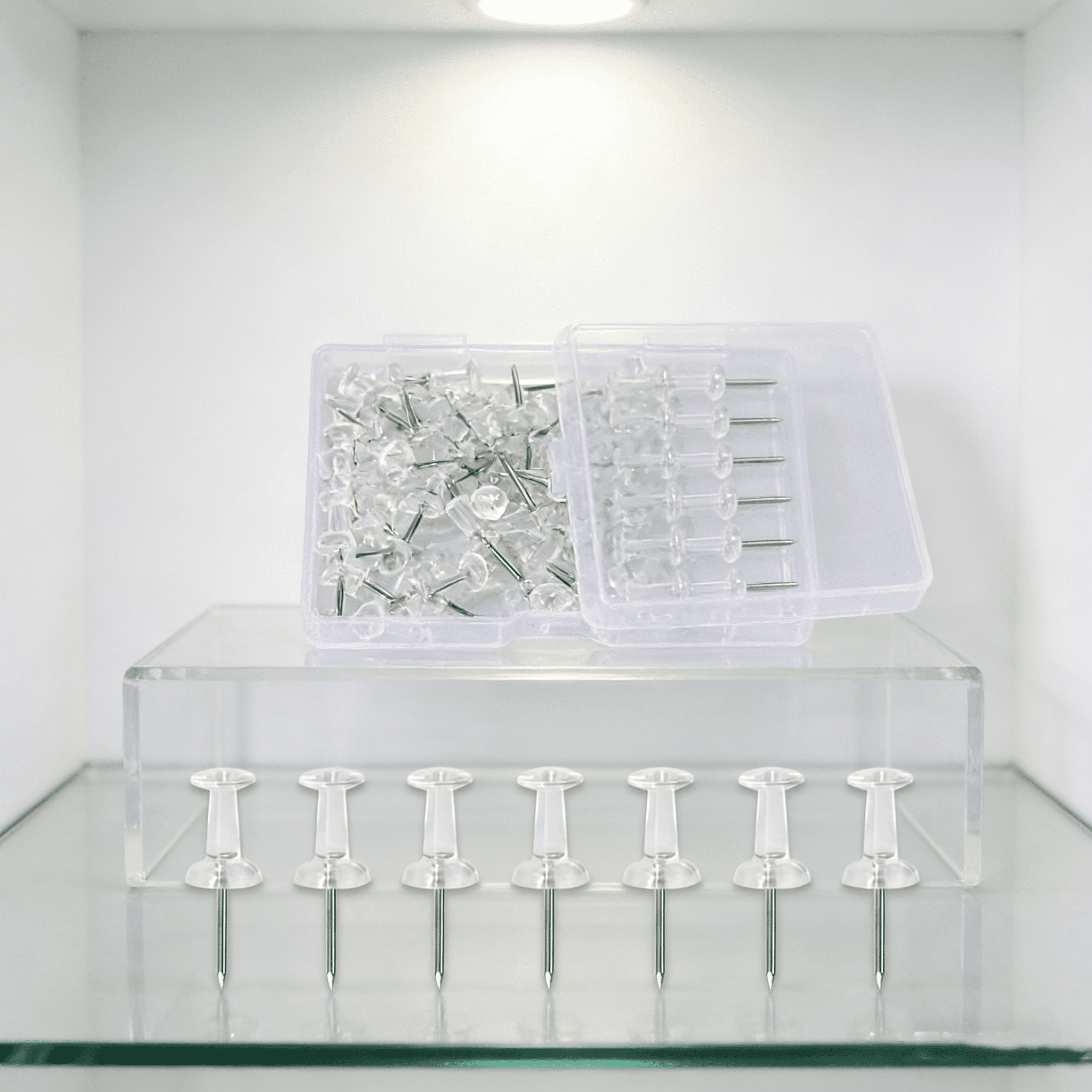 Push Pins for Bulletin Board, Thumb Tacks with Clear Plastic Tip and ...