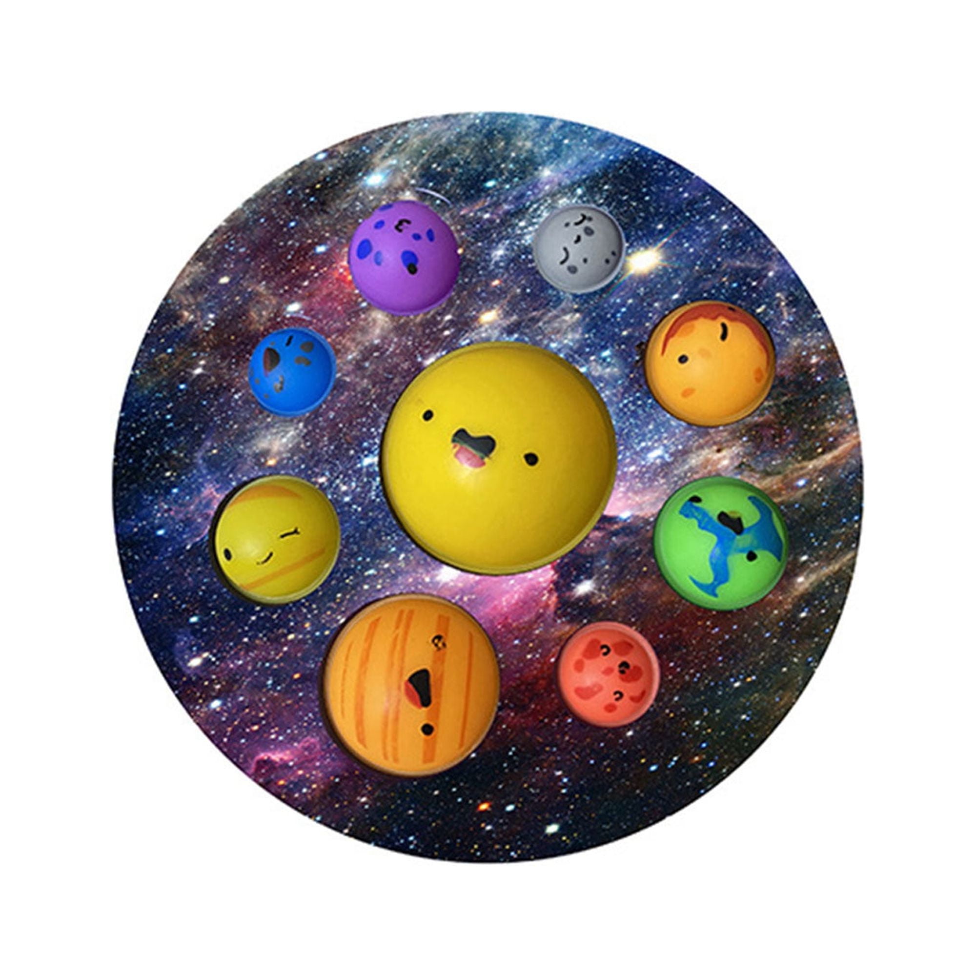 Push Pop Bubble Fidget Toy, Planet Stress Relief Toy Popper Flipping ...