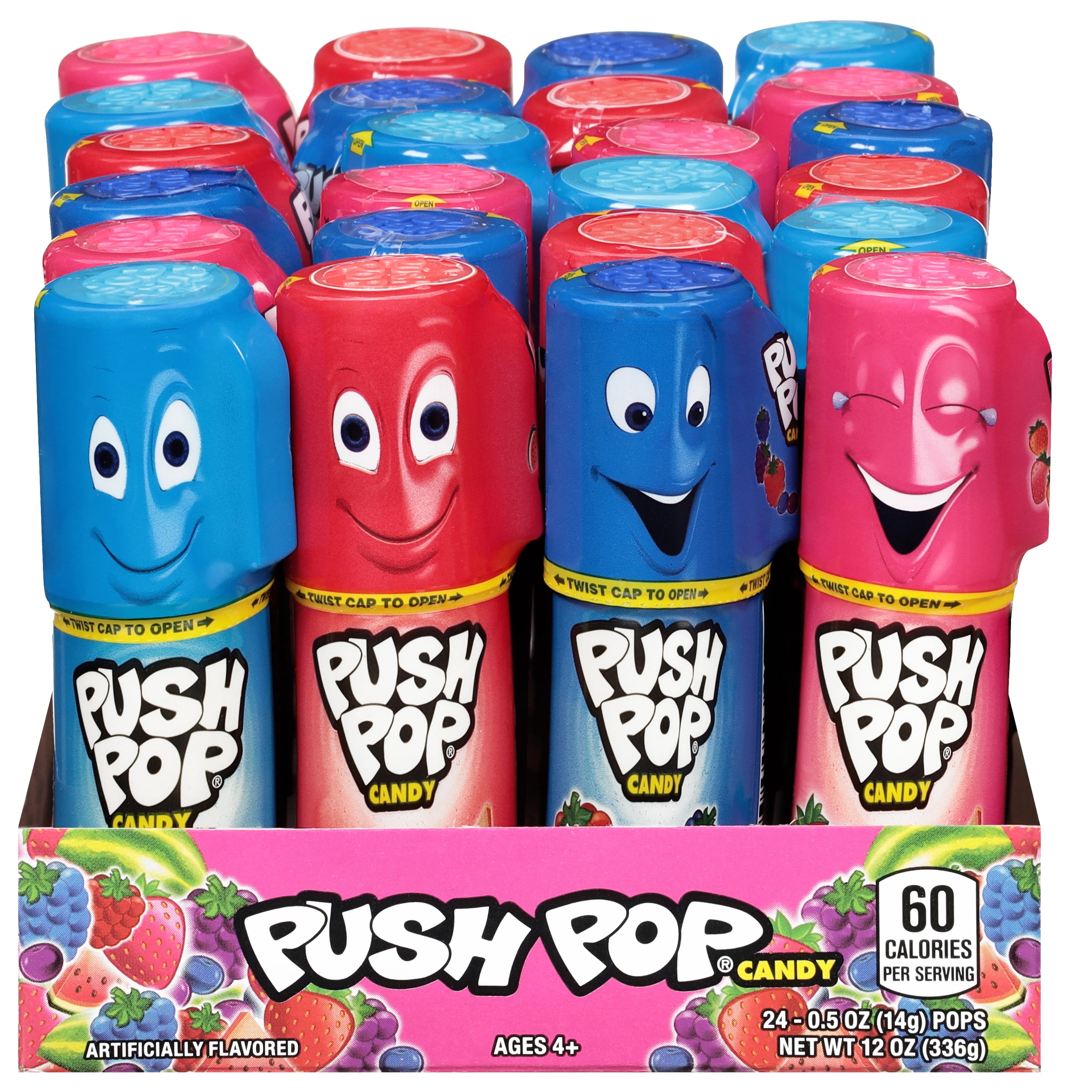 Push Pop Candy Lollipop .5 oz, Assorted Flavors, Perfect for Parties ...