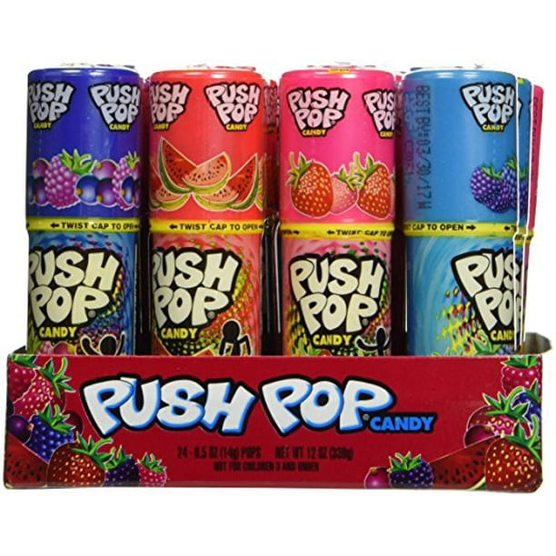 Push Pop Candy, Assorted Flavors, 24 Ct - Walmart.com