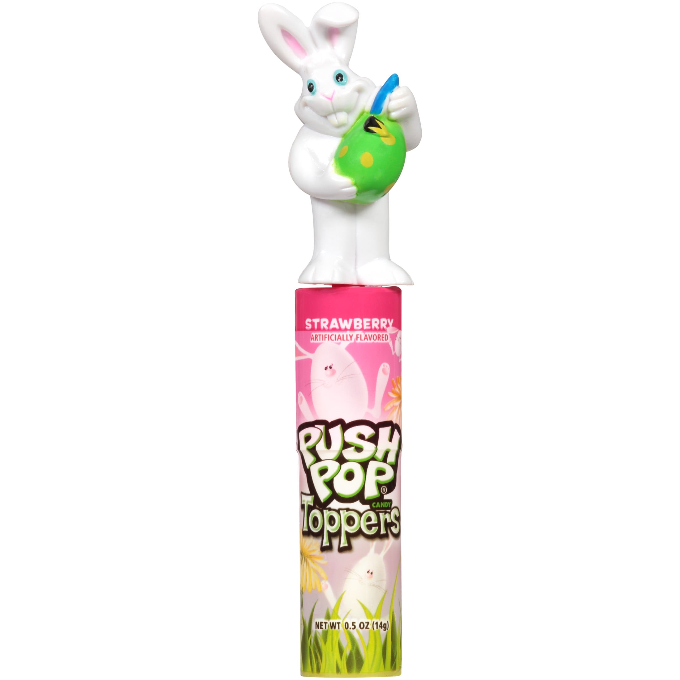 Push Pop Easter Candy Bunny Lollipop with Toy Topper, Assorted Fruit ...