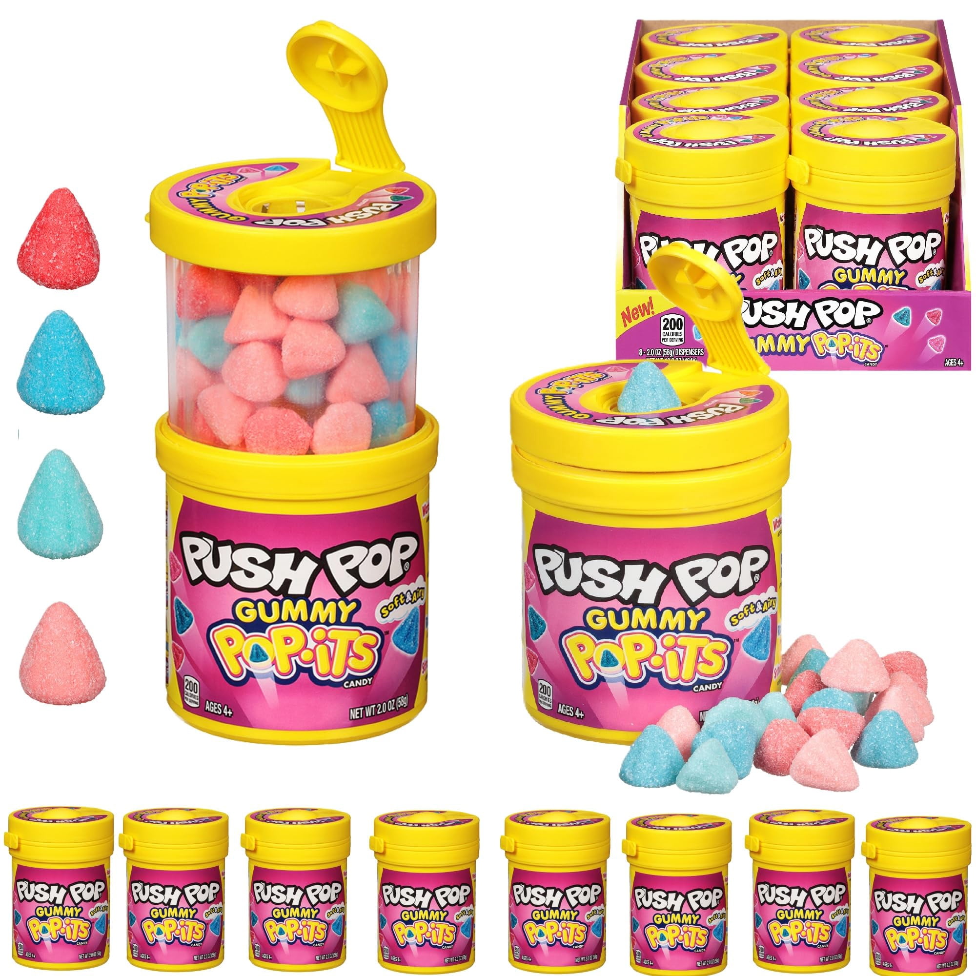 Push Pop Pop-Its Gummy Candy - AIS1 8 Count Gummy Candy With Fun ...