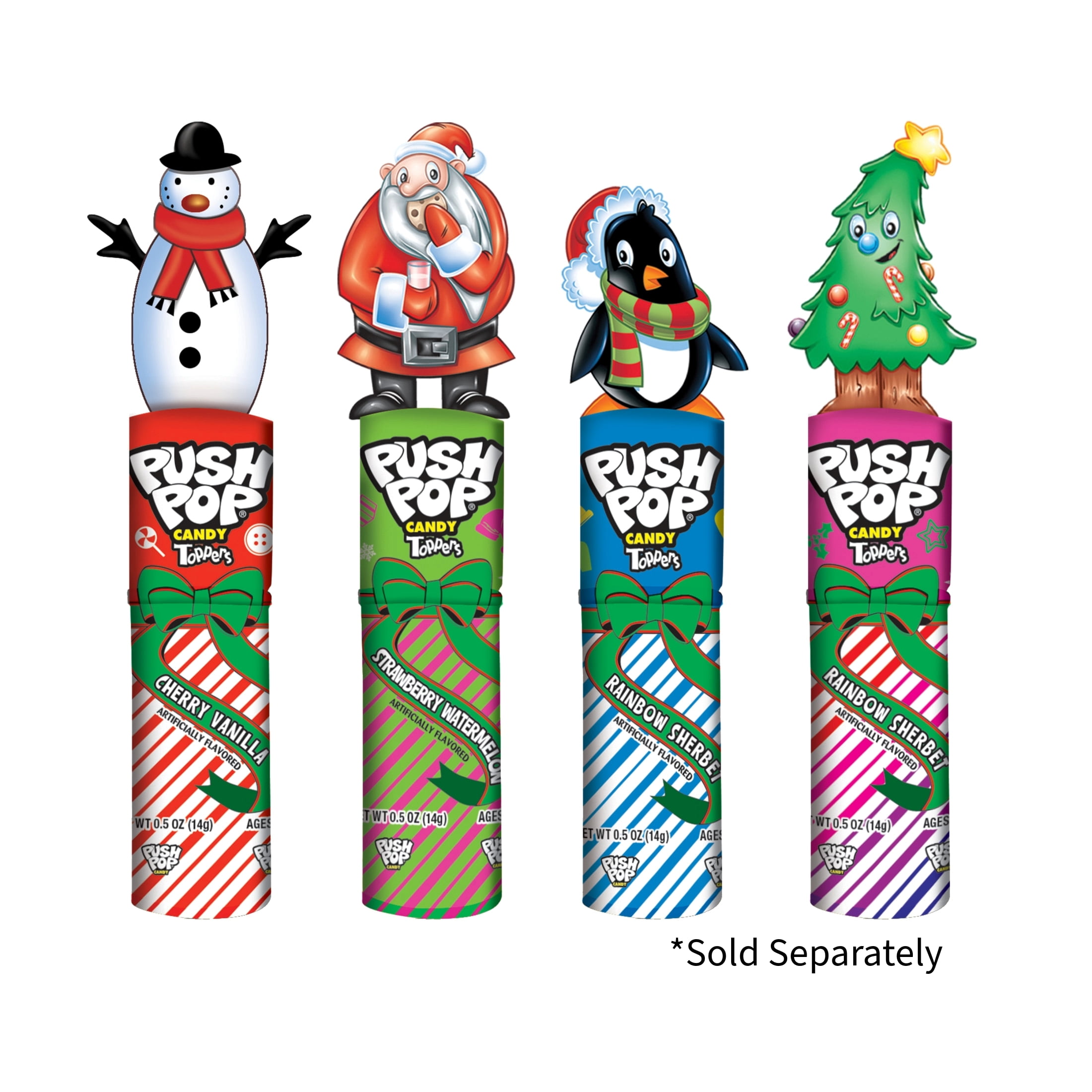 Santa's Workshop Push Pop Toppers, XMAS Lollipop Candy, 0.5 oz, 1 Count ...