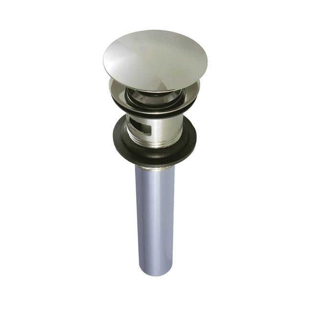 Push Pop-Up Drain with Overflow Hole, 22 Gauge - Polished Nickel ...