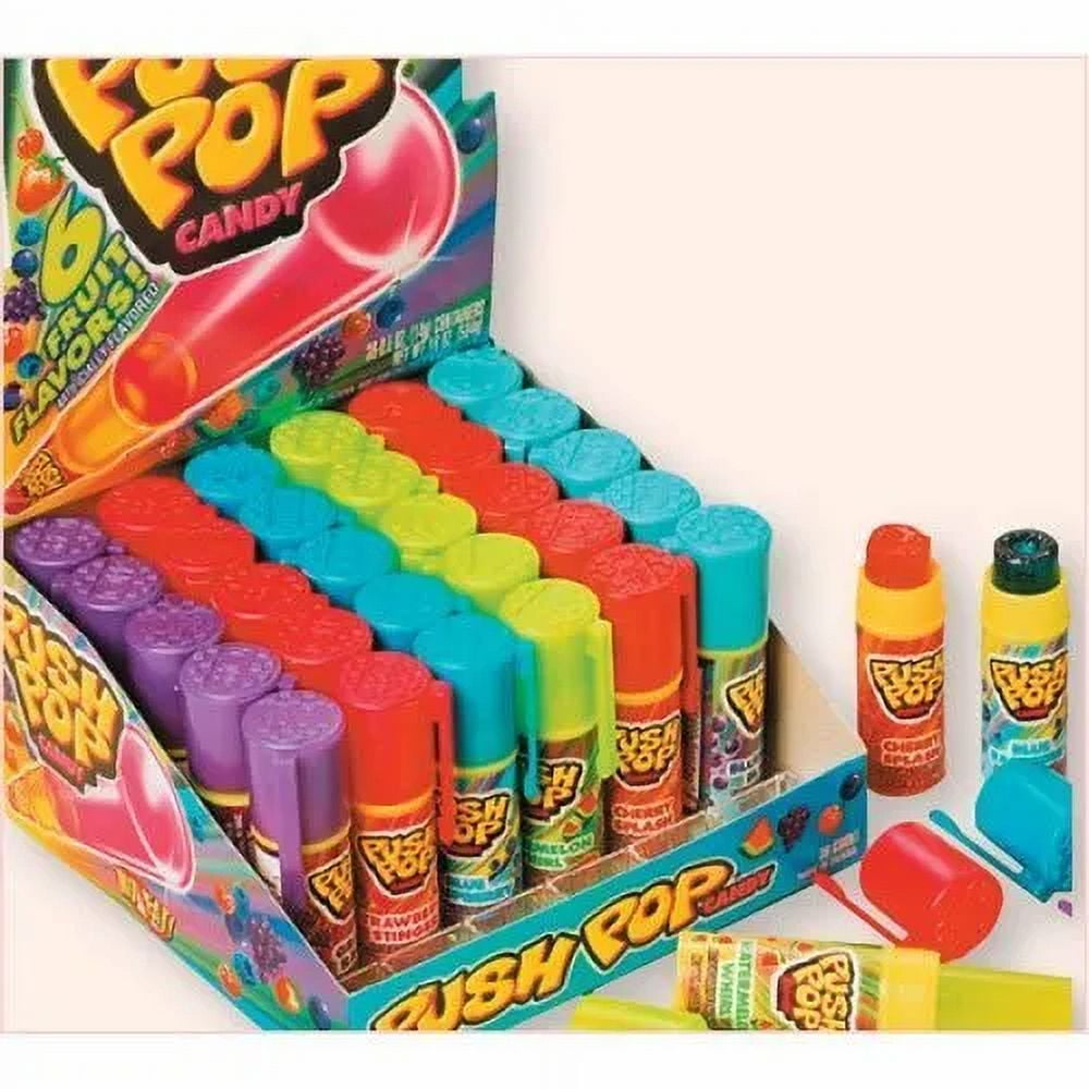 Push Pops 6 Flavor Strawberry Cotton Candy Blue Raspberry Berry Blast ...