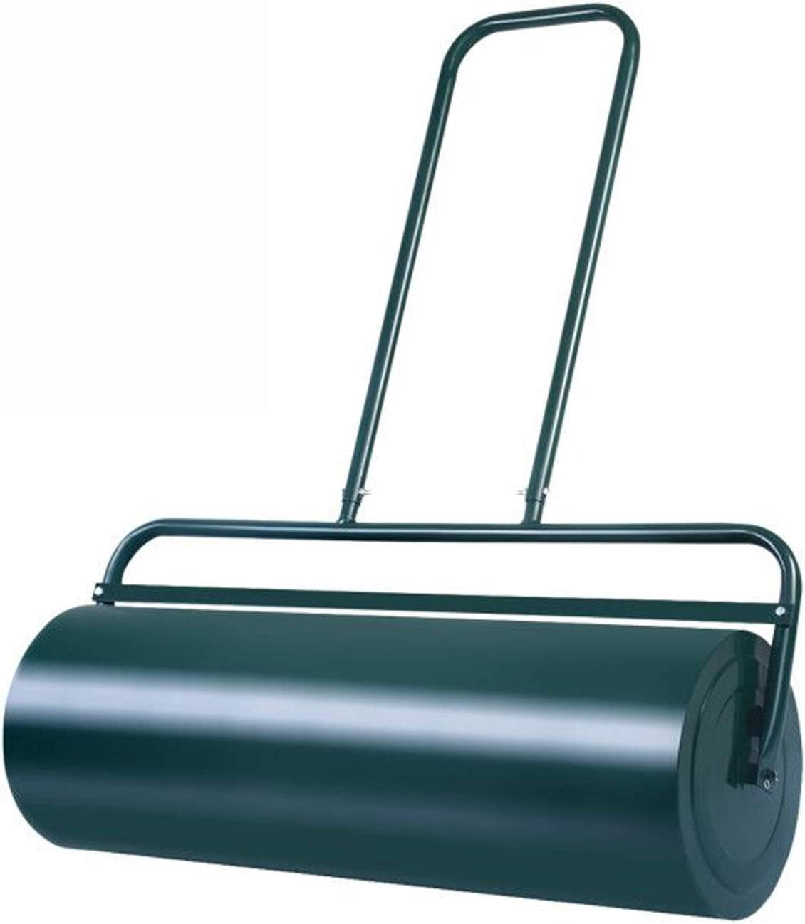 Push Pull Lawn Roller for Yard Grass, 17 Gallon Steel Sod Drum with U ...