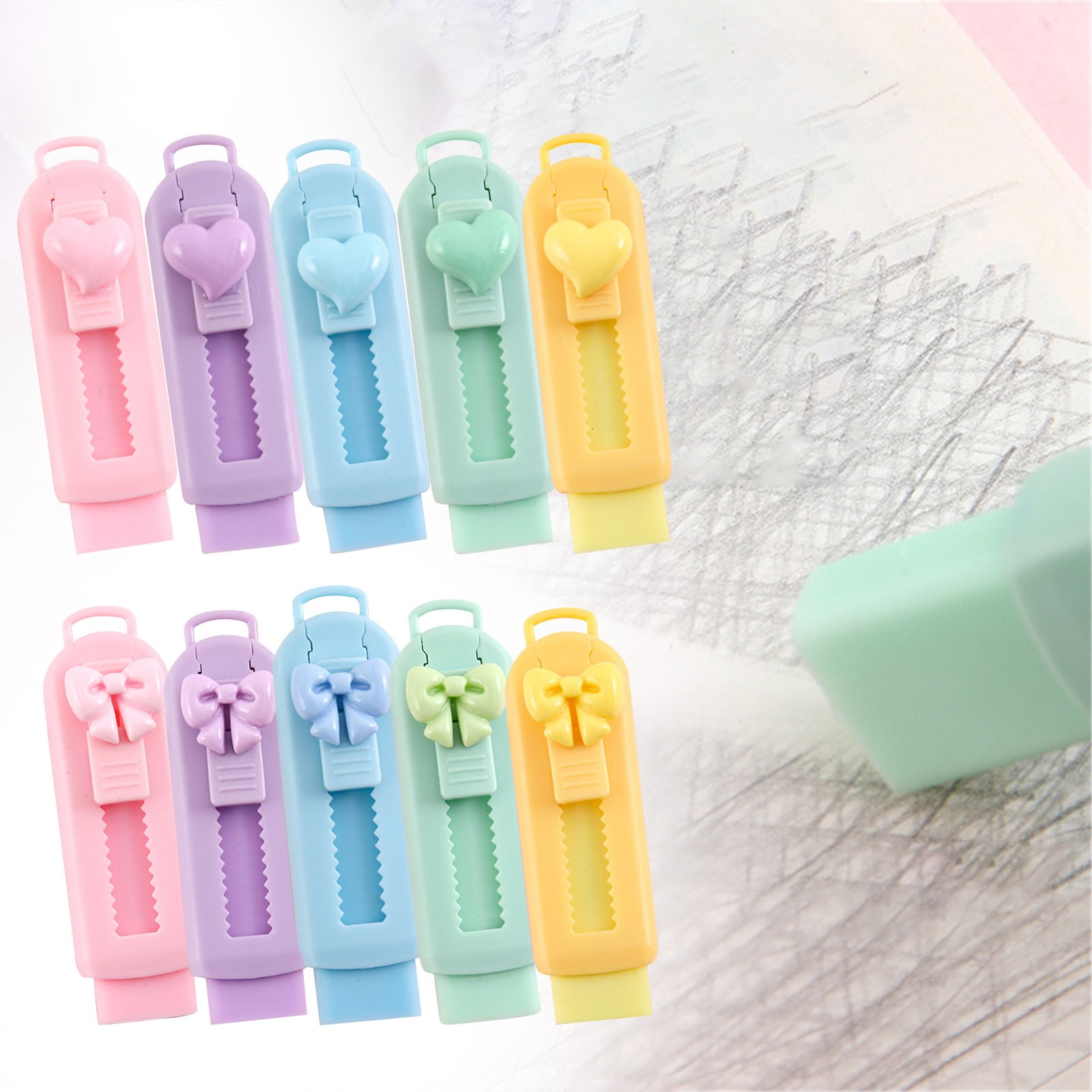 Push Pull Retractable Eraser No Smudge Clean Erasing for Primary ...