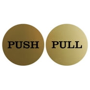 Fun Horizontal Push Pull Door Sign (Brushed Gold) - Large - Walmart.com