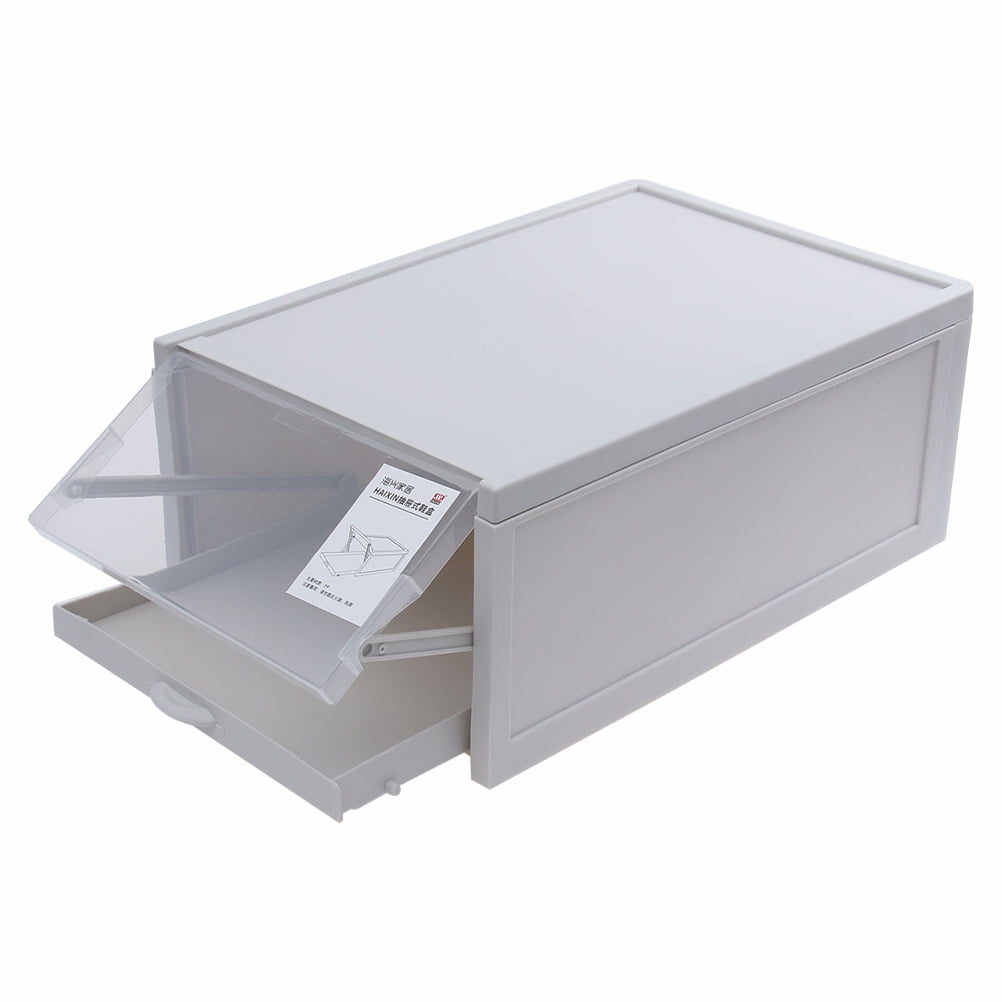 Push-Pull Shoe Box Compact Clear Organizer Cabinet Boxes Rack Folding ...